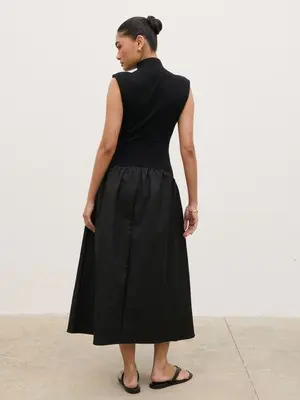 PRETTY LAVISH Naia Drop Waist Sleeveless Midi Dress
