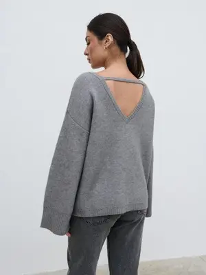 PRETTY LAVISH Quinn Slash Neck Knit Jumper