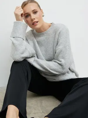 PRETTY LAVISH Camille Oversized Borg Jumper