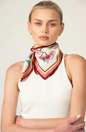 JESSIE ZHAO NEW YORK Terra Paisley Double Sided Silk Scarf