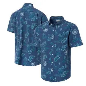 Reyn Spooner Seattle Mariners Big & Tall Kekai Performance Tri-blend Button-down Shirt