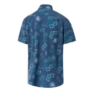 Reyn Spooner Seattle Mariners Big & Tall Kekai Performance Tri-blend Button-down Shirt