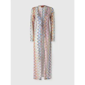 Missoni Long Zig Zag Fabric Cover-up Cardigan - Multicoloured
