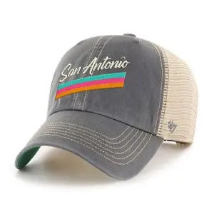 '47 San Antonio Spurs Trawler Hardwood Classics Clean Up Trucker Adjustable Hat - Gray