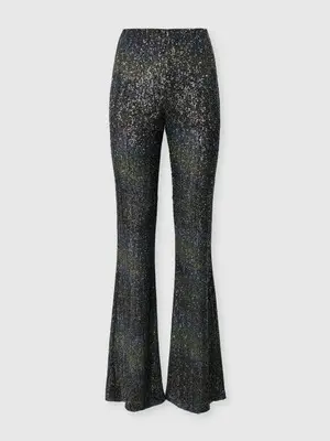 Missoni Flare Trousers With Woven Greek Key Motif - Multicoloured