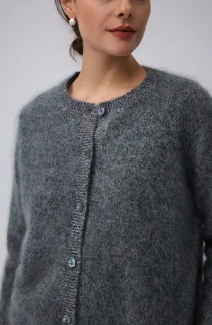 JUANA Brushed Wool-blend Cardigan