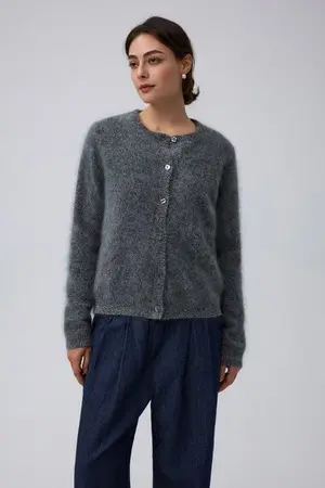 JUANA Brushed Wool-blend Cardigan