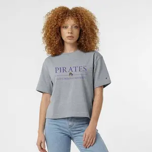 Champion Ecu Pirates Waist Length Wordmark T-shirt - Gray