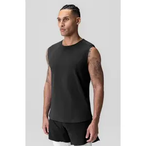 ASRV Creora Cotton Modal Cutoff Tank - Black