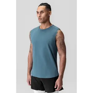 ASRV Creora Cotton Modal Cutoff Tank - Storm