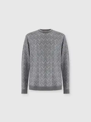 Missoni Long-sleeve Cashmere Zig Zag Sweater