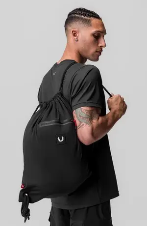 ASRV Mesh Drawstring Bag - Black
