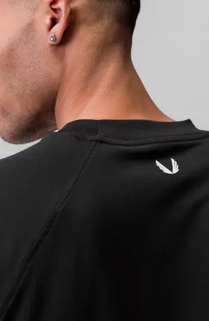 ASRV Supima 3/4 Sleeve Oversized Tee - Black