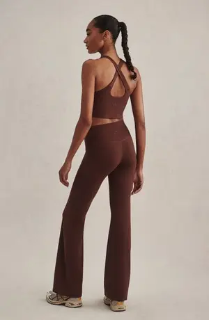 Varley Always High Waist Flare Leggings - Mahogany