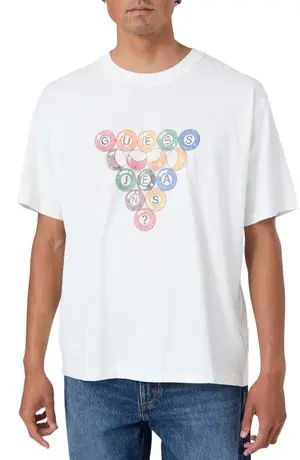 Guess Pool Ball Graphic Oversized T-shirt - G046-open