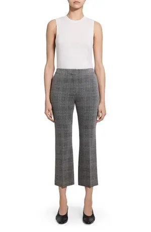 Theory Glen Plaid Ankle Kick Pants