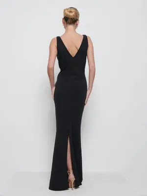 PRETTY LAVISH Esmee Crepe Maxi Bridesmaid Dress