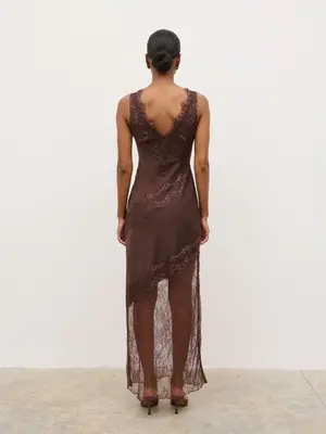 PRETTY LAVISH Curve Robin Slip Lace Maxi Dress
