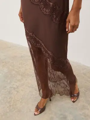 PRETTY LAVISH Curve Robin Slip Lace Maxi Dress