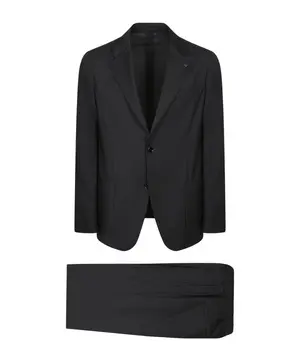 LARDINI Single Breasted Two-piece Tailored Suit - Black