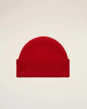 AMI Paris Ribbed Knit Hat