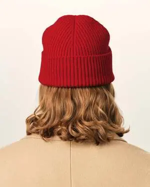 AMI Paris Ribbed Knit Hat
