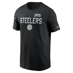 Nike Pittsburgh Steelers Salute To Service Sideline Dri-fit Nfl T-shirt - Black