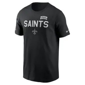 Nike New Orleans Saints Salute To Service Sideline Dri-fit Nfl T-shirt - Black
