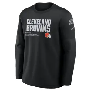 Nike Cleveland Browns Salute To Service Sideline Coaches Nfl Pullover Crew - Black