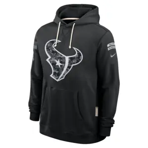 Nike Houston Texans Salute To Service Sideline Dri-fit Nfl Pullover Hoodie - Black