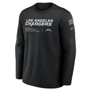 Nike Los Angeles Chargers Salute To Service Sideline Coaches Men's Nfl Pullover Crew Black