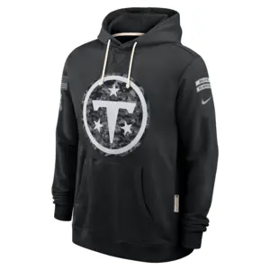 Nike Tennessee Titans Salute To Service Sideline Dri-fit Nfl Pullover Hoodie - Black