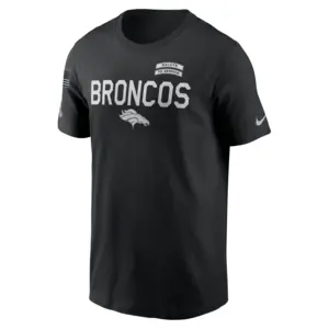 Nike Denver Broncos Salute To Service Sideline Dri-fit Nfl T-shirt - Black