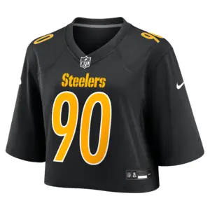 Nike T.j. Watt Pittsburgh Steelers Nfl Cropped Tundra Game Jersey - Black