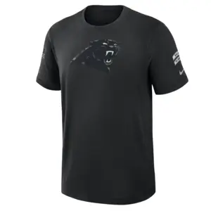 Nike Carolina Panthers Salute To Service Slub Dri-fit Nfl T-shirt - Black