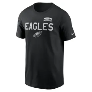 Nike Philadelphia Eagles Salute To Service Sideline Dri-fit Nfl T-shirt - Black
