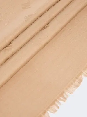 Max Mara Jacquard Wool And Silk Shawl
