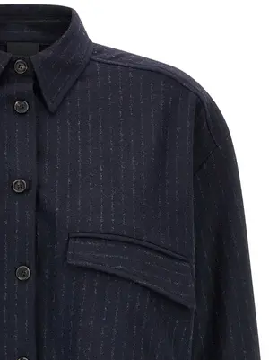 Pinko Pinstriped Cropped Shirt