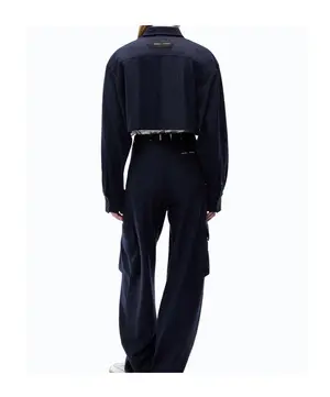 Pinko Pinstriped Cropped Shirt