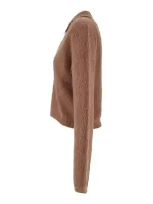 Max Mara Brushed V-neck Jumper - Brown