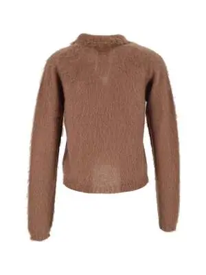Max Mara Brushed V-neck Jumper - Brown