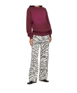 Rag & Bone Lace-up Jeans - Washed Zebra Print