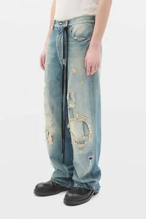 ANN DEMEULEMEESTER Evan 5-pockets Straight Leg Loose Trousers