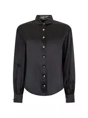 Roberto Cavalli Silk Button-down Shirt - Black