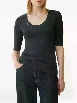 Fabiana Filippi Bead-trim T-shirt