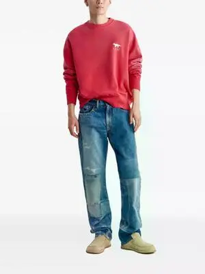 Maison Kitsuné Logo-print Sweatshirt - Red