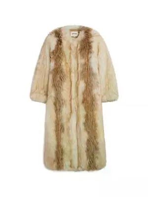 Apparis Solange Faux-fur Maxi Coat - Neutrals