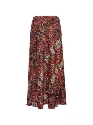 CARA CARA Kaia Tapestry-print Silk Maxi Skirt