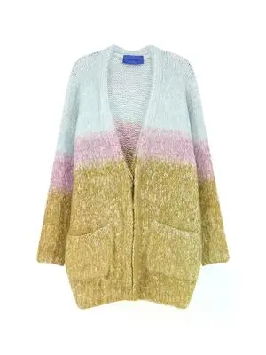MES DEMOISELLES Watela Colour-block Chunky-knit Cardigan - Yellow