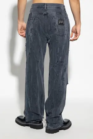 Dolce & Gabbana Dolce Gabbana Ripped Oversize Jeans